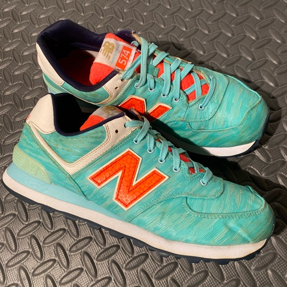 New Balance | Shoes | New Balance 574 Summer Waves Blue Size 1 Womens ...